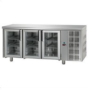 TECNODOM - GN REFRIGERATED WORK COUNTER - 3 GLASS DOORS | Paramount FSE