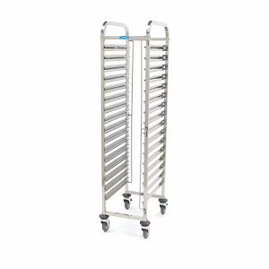 "Paramount Stainless Steel Tray Rack Trolley – 500x650x1900mm