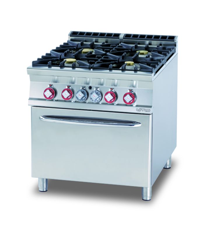 Lotus Cooking Range 4 Burners with Oven CF4-98G – Commercial