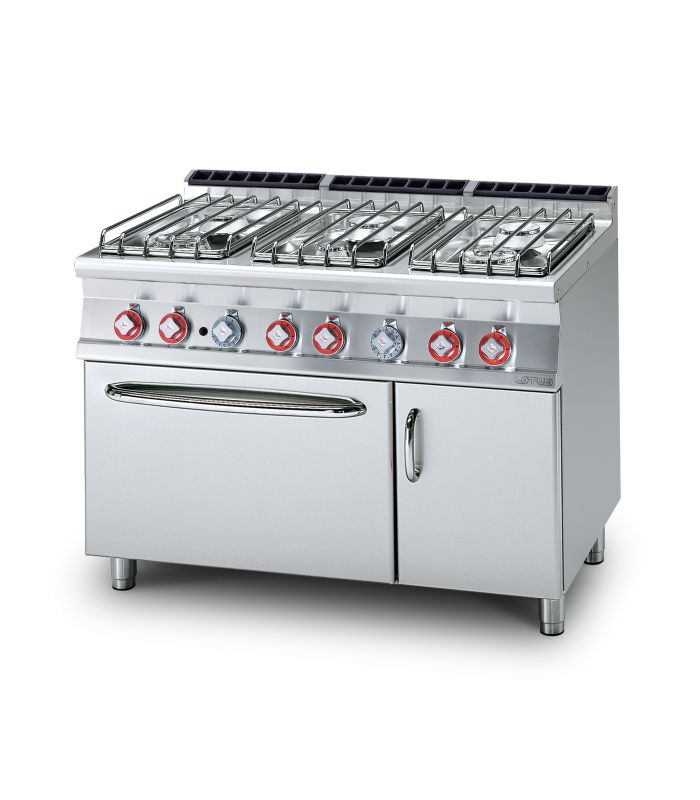 Lotus Cooking Range 6 Burners with Oven CF6-712GPV – Commercial